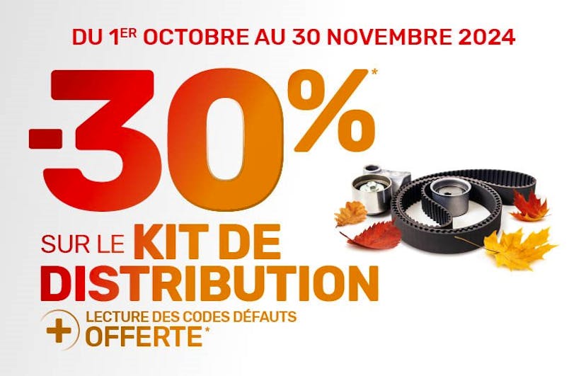 Promo kit de distribution : -30% sur le kit de distribution - Garages AD
